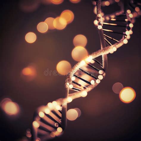 The Mysterious Beauty Of Dna Illuminated By Soft Light Generative Ai Stock Illustration