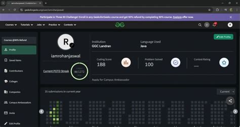 Rohan Jaswal On Linkedin Codingjourney Geeksforgeeks Problemsolving