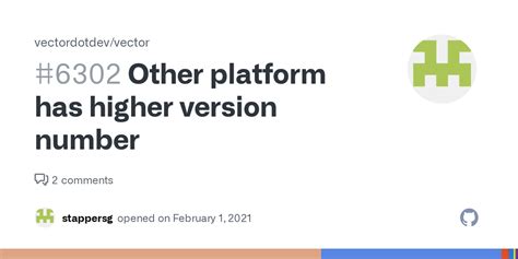 Other Platform Has Higher Version Number Issue Vectordotdev Vector Github