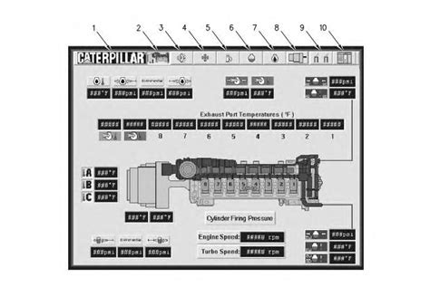 3608 Engine Marine Monitoring System Display Caterpillar