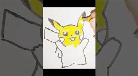 How To Draw Cute Pikachu как нарисовать милого покемона пикачу мультик раскраска для детей