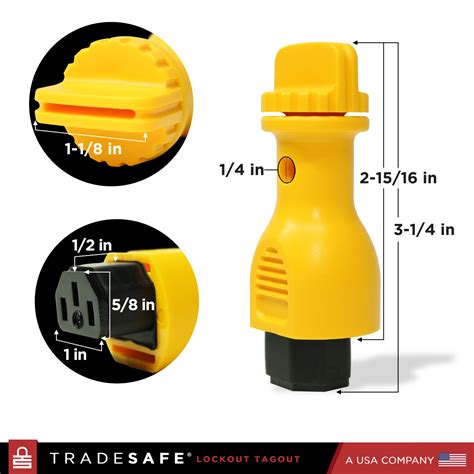 Detachable Power Cord Plug Lockout Device Tradesafe