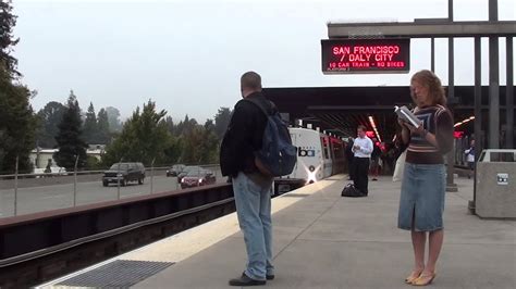 San Francisco Daly City Train Arriving At Rockridge Bart Youtube