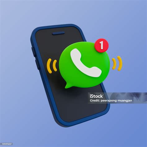 3d 최소 부재중 전화 알림 아이콘입니다 새로운 전화가 도착했습니다 부재중 전화 알림이 있는 스마트폰 3d 렌더링 그림입니다 울림에 대한 스톡 사진 및 기타 이미지 Istock