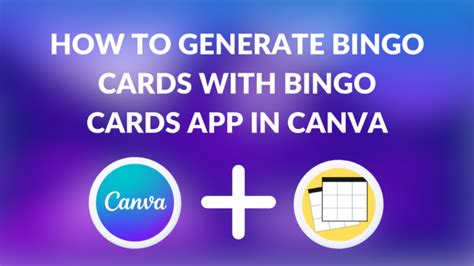 How To Generate Bingo Cards With Bingo Cards App In Canva Template Fonts