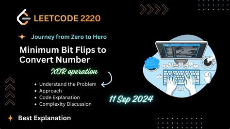2220 minimum bit flips to convert number leetcode potd explained