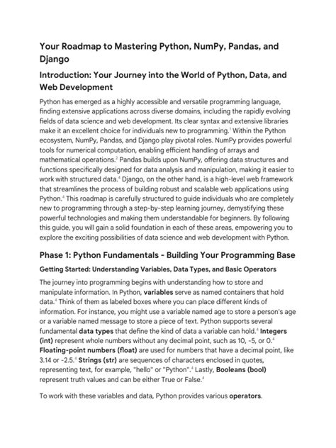 Python Django Pandas Numpy Roadmap Pdf Boolean Data Type Computer Programming