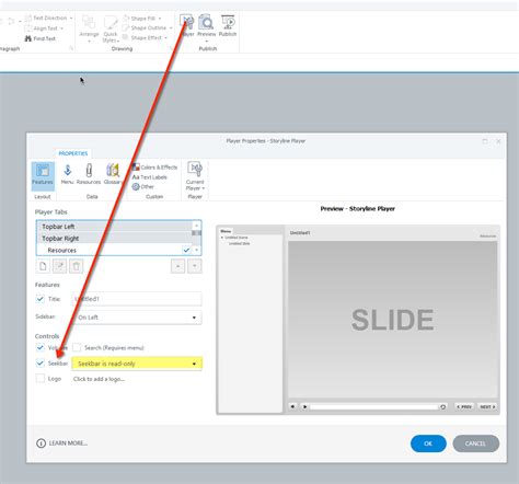 seekbar on slide layers articulate storyline discussions e learning