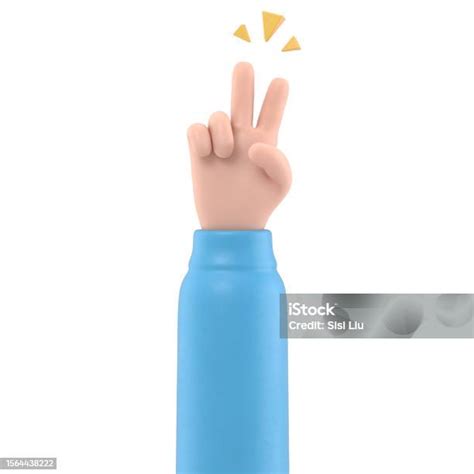 만화 제스처 아이콘 모형입니다 두 손가락 사회 아이콘입니다 만화 캐릭터 손 승리 제스처 흰색 배경에 3d 렌더링 입체 이미지에 대한 스톡 사진 및 기타 이미지 Istock