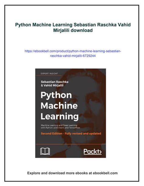 Python Machine Learning Sebastian Raschka Vahid Mirjalili Pdf