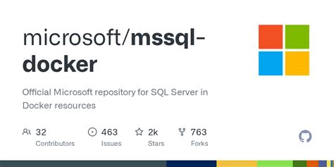 Github Microsoftmssql Docker Official Microsoft Repository For Sql Server In Docker Resources