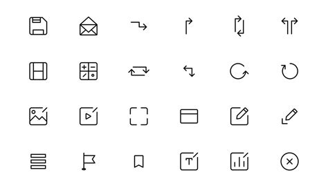 Ui Ux Icon Set Web And Mobile User Interface Icon Set Collectionoutline Icon 43806657 Vector