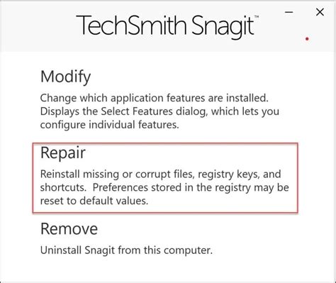 Fix Snagit Has Crashed On Windows PC