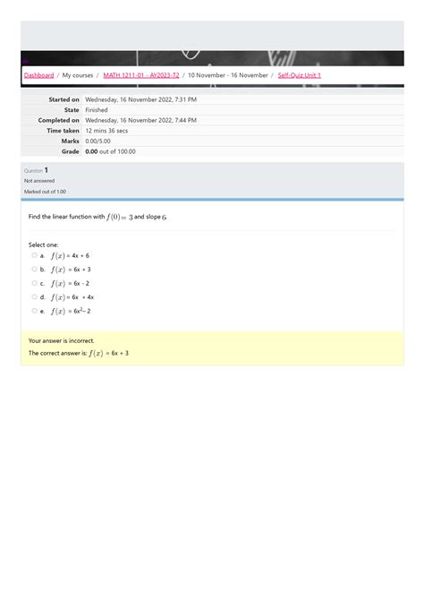 Self Quiz Unit 1 Attempt Review 3 Started On Wednesday 16 November 2022 731 Pm State