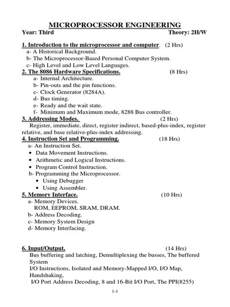 Microprocessor Engineering Pdf Pdf Random Access Memory Assembly