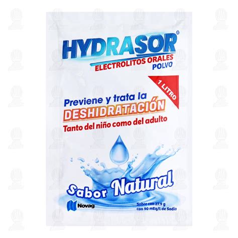 Hydrasor Electrolitos Orales Sabor Natural 27 9 Gr De Hydrasor