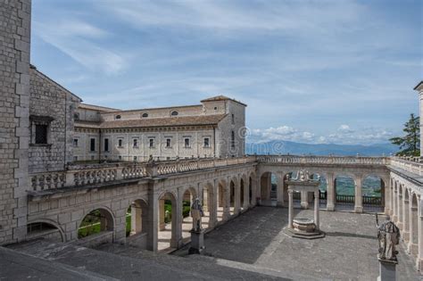 Cassino Lazio Italy The Benedictine Abbey Of Montecassino Editorial