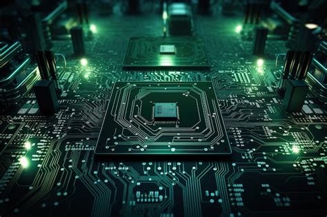 Premium Vector 3d Rendering Of Futuristic Microchip Processor With