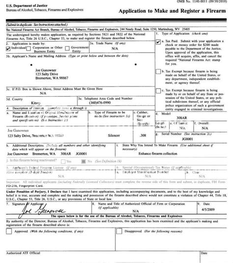 How To Fill Out Atf Form 1 Printable Forms Free Online