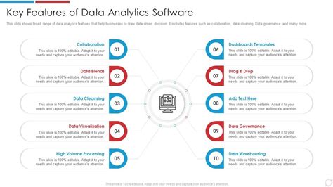 Top 10 Data Analytics Software Features Powerpoint Presentation