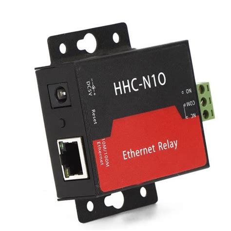 Qiilu Module De Relais Tcp Module De Relais De Réseau Ip Monocanal Contrôleur Ethernet Tcp Cc5v