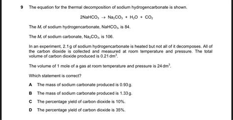 Igcse Chem How Is The Answer A R Igcse