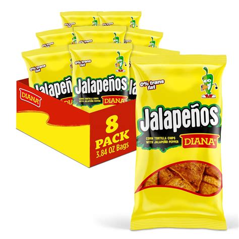 Diana Jalapeños Spicy Tortilla Chips 3 84 Oz Pack Of 8