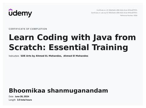 Java Udemycertificate Learningjourney Fresher Internshipready