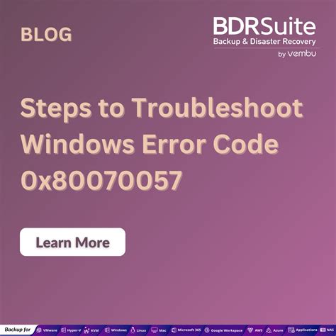 Windows Windowserror Bdrsuite Backupsolution Vembu Technologies