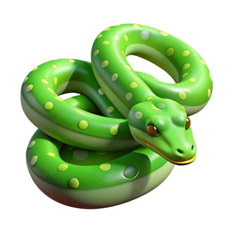 Sumptuous Minimalist A Slithering Green Tree Python No Background With