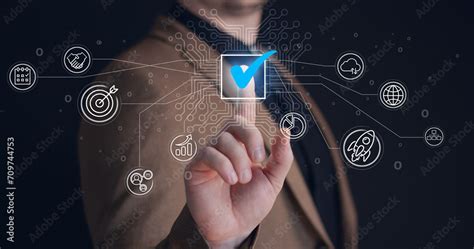 Sign For Approval Guaranteeing Quality Control Document Control And Management Businessman