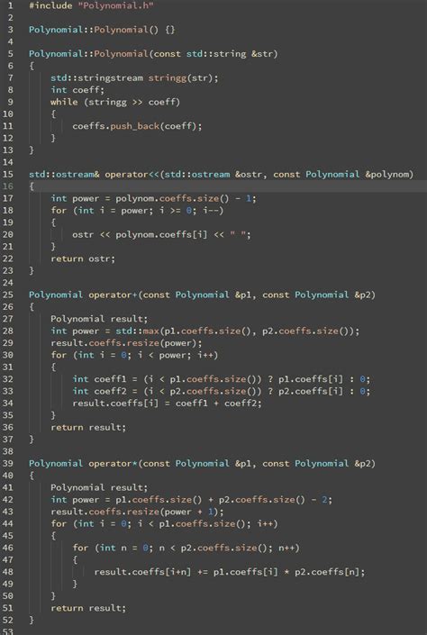 Solved In C Pleaseclass Polynomialdevelop A Simple Class