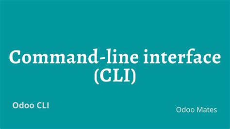 How To Run Odoo From Terminal Odoo Command Line Options Odoo Cli