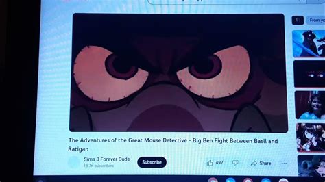 The Great Mouse Detective Basil Vs Professor Ratigan Youtube