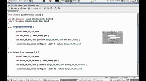 programming in tcl tk lesson 30 gui dealing with combobox arabic