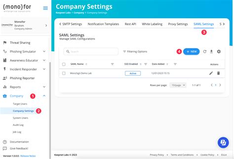 Keepnet Labs Saml Integration