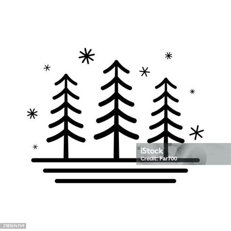 전나무 나무 와 눈송이 아이콘 아이콘 이 이토 이코 블랙 실루엣 수평 정면 뷰 벡터 간단 평면 그래픽 Illustration 흰색 배경에 고립 된 개체입니다 격리 0명에