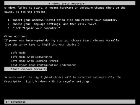 If You Get Windows Error Recovery Screen In Windows 7 Fix It
