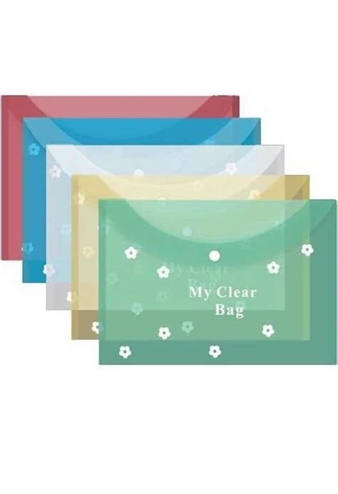 Plastic Button File Folder My Clear Bag Size A4 At Rs 4 Piece In Hubballi