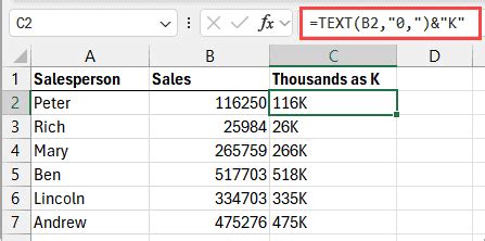 Show Thousands As K In Excel Easy Ways