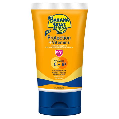 Banana Boat Protection Vitamins Broad Spectrum Sunscreen Lotion Spf