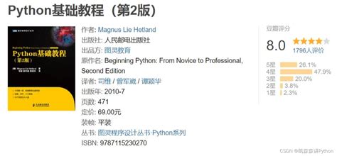 Python是什么Python入门必看的7本书小白Python基础教程 python是什么书 CSDN博客