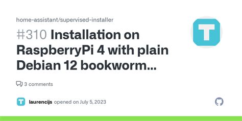 Installation On Raspberrypi 4 With Plain Debian 12 Bookworm Fails With Exit Status 1 · Issue