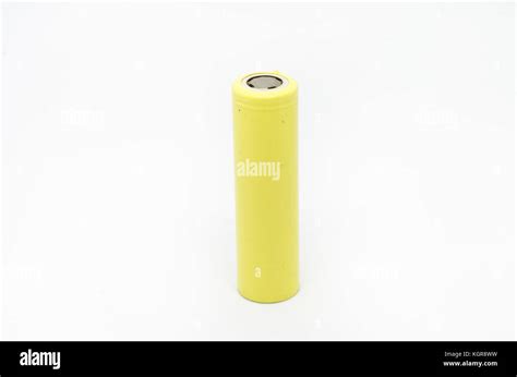 41865 lithium battery isolated on white background Stock Photo - Alamy