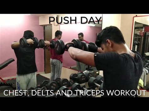 Push Day Chest Shoulderdelts And Triceps Workout Push Pull Legs Split Monday Workout