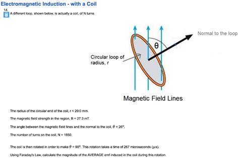 Solved Electromagnetic Induction With A Coil A Circular