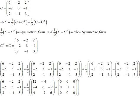 Exprs The Matrix In Symmetric And Skew Symmetric {6 2 2 2 3 1 2 1 3