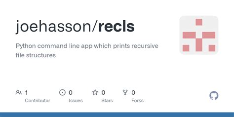 Github Joehassonrecls Python Command Line App Which Prints Recursive File Structures
