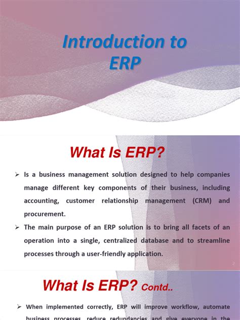 Chapter 1 Erp Download Free Pdf Enterprise Resource Planning Information Technology Management