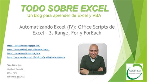 Automatizando Excel Iv Office Scripts De Excel 3 Range For Y